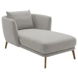 Sch&ouml;ner Wohnen Chaiselongue "Pearl - 5 Jahre Hersteller-Garantie, auch in Boucl&eacute;. F&uuml;&szlig;e Massivholz", silber, B:101cm H:71cm T:161cm, 96% Polyester, 4% Polyacryl, SCH&Ouml;NER WOHNEN-KOLLEKTION, Sofas, Chaiselongue, Loveseat und Loungesessel, Ma&szlig;e (B/H/T): 101/71/161 cm
