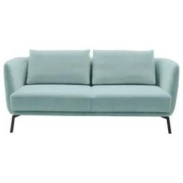 Sch&ouml;ner Wohnen 2,5-Sitzer "Pearl, hochwertig und komfortabel, - 5 Jahre Hersteller-Garantie", blau (petrol), B:190cm H:71cm T:91cm, 100% Polyester, SCH&Ouml;NER WOHNEN-KOLLEKTION, Sofas, auch in Boucl&eacute;, Ma&szlig;e (B/H/T): 190/71/91 cm, F&uuml;&szlig;e Metall