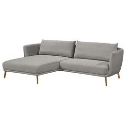Sch&ouml;ner Wohnen Ecksofa "Pearl - 5 Jahre Hersteller-Garantie, auch in Boucl&eacute; L-Form", silber, B:270cm H:71cm T:160cm, 16% Baumwolle, 79% Polyester, 5% Polyacryl, SCH&Ouml;NER WOHNEN-KOLLEKTION, Sofas, Ecksofa, Ma&szlig;e (B/H/T): 270/71/160 cm, F&uuml;&szlig;e aus Massivholz