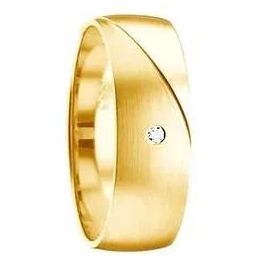Trauring Firetti "Schmuck Geschenk Gold Hochzeit Ehering Trauring "LIEBE" Gr. 20, gold (gelbgoldfarben), Fingerringe, Damen, 20, 0,01 SI = kleine Einschl&uuml;sse mit Brillant, Gelbgold 375, 6mm, Trauring, Made in Germany, wahlweise mit oder ohne Brillant