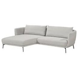 Sch&ouml;ner Wohnen Ecksofa "Pearl, zeitlos und elegant, 5 Jahre Hersteller-Garantie, bequem", grau (platin), B:270cm H:71cm T:160cm, 16% Baumwolle, 79% Polyester, 5% Polyacryl, SCH&Ouml;NER WOHNEN-KOLLEKTION, Sofas, Ecksofa, L-Form, Ma&szlig;e (B/H/T): 270/71/160 cm, F&uuml;&szlig;e Metall