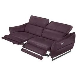 2,5-Sitzer Egoitaliano "Dafne, elegantes Designsofa mit hohem Sitzkomfort", lila (plum), B:208cm H:97cm T:108cm, Sofas, mit und ohne elektrischer Relaxfunktion, Kopfteile manuell verstellbar