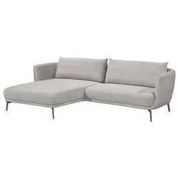 Sch&ouml;ner Wohnen Ecksofa "Pearl, zeitlos und elegant, 5 Jahre Hersteller-Garantie, bequem", silber, B:270cm H:71cm T:160cm, 96% Polyester, 4% Polyacryl, SCH&Ouml;NER WOHNEN-KOLLEKTION, Sofas, Ecksofa, L-Form, Ma&szlig;e (B/H/T): 270/71/160 cm, F&uuml;&szlig;e Metall