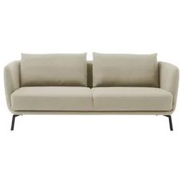 Sch&ouml;ner Wohnen 3-Sitzer "Pearl - 5 Jahre Hersteller-Garantie, auch in Boucl&eacute;", beige (sand), B:210cm H:71cm T:91cm, 96% Polyester, 4% Polyacryl, SCH&Ouml;NER WOHNEN-KOLLEKTION, Sofas, Ma&szlig;e (B/H/T): 210/71/91 cm, F&uuml;&szlig;e Metall