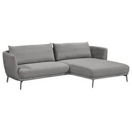 Sch&ouml;ner Wohnen Ecksofa "Pearl, zeitlos und elegant, 5 Jahre Hersteller-Garantie, bequem", grau, B:270cm H:71cm T:160cm, 16% Baumwolle, 79% Polyester, 5% Polyacryl, SCH&Ouml;NER WOHNEN-KOLLEKTION, Sofas, Ecksofa, L-Form, Ma&szlig;e (B/H/T): 270/71/160 cm, F&uuml;&szlig;e Metall