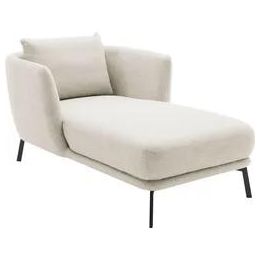 Sch&ouml;ner Wohnen Chaiselongue "Pearl - 5 Jahre Hersteller-Garantie, auch in Boucl&eacute;", wei&szlig;, B:101cm H:71cm T:161cm, 16% Baumwolle, 79% Polyester, 5% Polyacryl, SCH&Ouml;NER WOHNEN-KOLLEKTION, Sofas, Chaiselongue, Ma&szlig;e (B/H/T): 101/71/161 cm, F&uuml;&szlig;e aus Metall