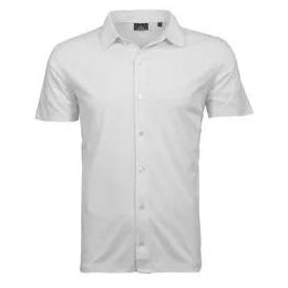 Poloshirt Ragman, Herren, Gr. S, wei&szlig;, Popeline, Baumwolle, regular fit, ohne Ausschnitt, Shirts