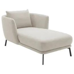 Sch&ouml;ner Wohnen Chaiselongue "Pearl - 5 Jahre Hersteller-Garantie, auch in Boucl&eacute;", wei&szlig;, B:101cm H:71cm T:161cm, 96% Polyester, 4% Polyacryl, SCH&Ouml;NER WOHNEN-KOLLEKTION, Sofas, Chaiselongue, Ma&szlig;e (B/H/T): 101/71/161 cm, F&uuml;&szlig;e aus Metall