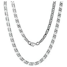 Collierkettchen Vivance "925/- Sterling Silber wei&szlig; Doppel-Stegpanzerkette 60 cm", wei&szlig;, Halsketten, Damen, 60cm, Silber 925 (Sterlingsilber), L: 60 B: 5,5mm, gl&auml;nzend, B:5,5mm