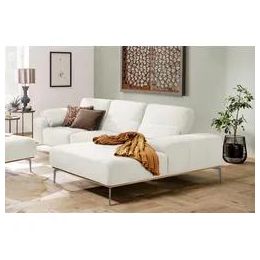 Ecksofa W.Schillig "run, Designsofa mit tollem Sitzkomfort, bequem, L-Form", wei&szlig; (wei&szlig; z73), B:299cm H:88cm T:178cm, Longlife Xtra-Leder Z73: Naturwalkleder der Luxusklasse aus den erlesensten Rohh&auml;uten. Hautst&auml;rke 1, 1 &ndash; 1, 3 mm;ROHLEDER Jacquard-Flachgewebe Q2 W60 (63% Polyester, 37% Polyacryl);ROHLEDER Chenille-Flachgewebe Q2 W77 (68% Polyacryl, 32% Polyester);Stoff S37 (100% Polyester), Sofas