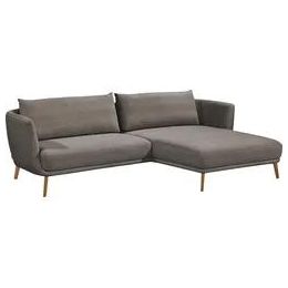 Sch&ouml;ner Wohnen Ecksofa "Pearl - 5 Jahre Hersteller-Garantie, auch in Boucl&eacute; L-Form", grau (stone), B:270cm H:71cm T:160cm, 100% Polyester, SCH&Ouml;NER WOHNEN-KOLLEKTION, Sofas, Ecksofa, Ma&szlig;e (B/H/T): 270/71/160 cm, F&uuml;&szlig;e aus Massivholz