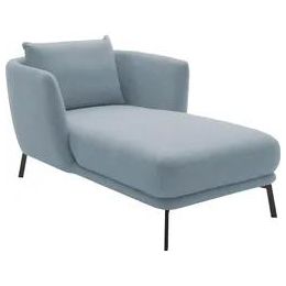 Sch&ouml;ner Wohnen Chaiselongue "Pearl - 5 Jahre Hersteller-Garantie, auch in Boucl&eacute;", blau (hellblau), B:101cm H:71cm T:161cm, 16% Baumwolle, 79% Polyester, 5% Polyacryl, SCH&Ouml;NER WOHNEN-KOLLEKTION, Sofas, Chaiselongue, Ma&szlig;e (B/H/T): 101/71/161 cm, F&uuml;&szlig;e aus Metall