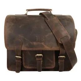 Aktentasche BAGAN, Gr. B/H/T: 35cm x 32cm x 10cm onesize, braun, Leder, Taschen, echt Leder