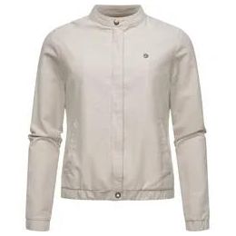 Kurzjacke Ragwear "Malawi Linen", Damen, Gr. L (40), wei&szlig; (bone), Obermaterial: 65% Baumwolle, 35% Leinen. Innenfutter: 100% Polyester, normal h&uuml;ftbedeckend, Rundhals, &Auml;rmel ohne &Auml;rmelschlitz elastischer Bund mit Gummizug, Jacken Kurzjacke, Leichte Leinen &Uuml;bergangsjacke