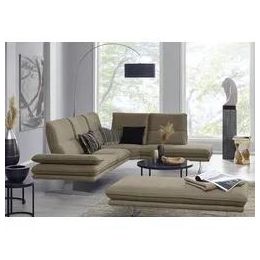 Ecksofa W.Schillig "broadway, Designsofa, mit tollem Sitzkomfort, L-Form", schwarz (pepper s22), B:284cm H:94cm T:224cm, Flachgewebe S22 (100% Polyester), Sofas, Ecksofa, Sitztiefenverstellung, Kopfteil- & Seitenteilverstellung, Breite 284cm