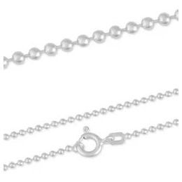 Collierkettchen Firetti "Schmuck Geschenk Silber 925 Kugelkettengliederung 1,5 mm breit" Gr. 50, silber (silberfarben), Halsketten, Damen, 50, Silber 925 (Sterlingsilber), B: 1,5mm, B:1,5mm