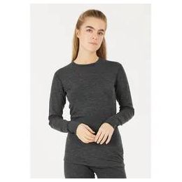Funktionsshirt WHISTLER "Cerro", Damen, Gr. 44, schwarz, 85% Wolle, 15% Lyocell, meliert, normal, Shirts Funktionsshirt, mit atmungsaktiver Eigenschaft