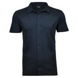 Poloshirt Ragman, Herren, Gr. XL, blau (dunkelblau, 711), Popeline, Baumwolle, regular fit, ohne Ausschnitt, Shirts