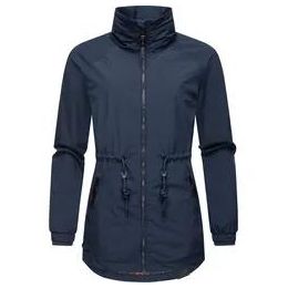 Outdoorjacke Ragwear "Tacy", Damen, Gr. XL (42), blau (navy), Obermaterial: 100% Polyester. Innenfutter: 100% Polyester, tailliert h&uuml;ftbedeckend, hoch geschlossener Ausschnitt, &Auml;rmel ohne &Auml;rmelschlitz normaler Saum mit Gummizug, Jacken Outdoorjacke, wasserdichte Damen &Uuml;bergangsjacke mit hohem Kragen