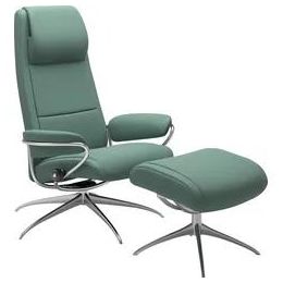 stressless "Paris" Set, Relaxsessel mit Hocker, mit Hocker, High Back, mit Star Base, Gestell Chrom
