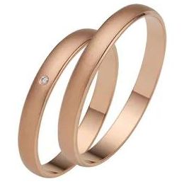Trauring Firetti "Schmuck Geschenk Gold 375 Hochzeit Ehering "LIEBE" Gr. 60, rosa (ros&eacute;goldfarben), Fingerringe, Damen, 60, 0,01 SI = kleine Einschl&uuml;sse mit Brillant, Ros&eacute;gold 585, 3mm, Trauring, Made in Germany, wahlweise mit oder ohne Brillant