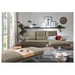 Ecksofa W.Schillig "broadway, Designsofa mit tollem Sitzkomfort, L-Form", schwarz (pepper s22), B:291cm H:94cm T:164cm, Flachgewebe S22 (100% Polyester), Sofas, Ecksofa, Sitztiefenverstellung, Kopfteil- & Seitenteilverstellung, Breite 291cm