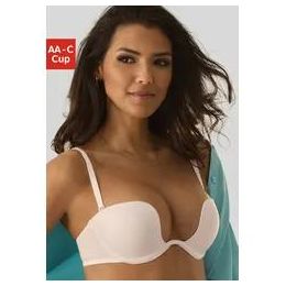 Multiway-BH Lascana, Damen, Gr. 90, Cup AA, wei&szlig;, Microtouch, Obermaterial: 45% Polyamid, 45% Polyester, 10% Elasthan, Basic, BHs, mit vielen verschiedenen Tragevarianten und tiefem Ausschnitt