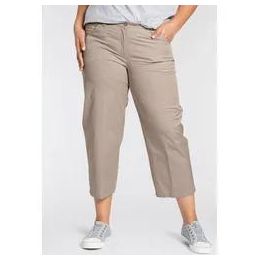 7/8-Hose KjBRAND "Babsie: bequemer Oberschenkel", Damen, Gr. 52, N-Gr, beige, Web, Obermaterial: 98% Baumwolle, 2% Elasthan, unifarben, bequem 7/8-L&auml;nge, Hosen 7/8-Hose, Sommerlich, leichter Baumwoll-Stretch