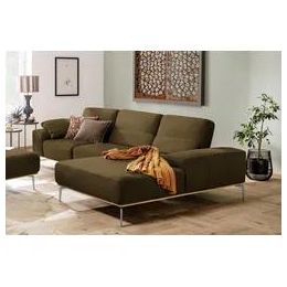 Ecksofa W.Schillig "run, Designsofa mit tollem Sitzkomfort, bequem, L-Form", gr&uuml;n (camouflage w82), B:319cm H:88cm T:178cm, Longlife Xtra-Leder Z73: Naturwalkleder der Luxusklasse aus den erlesensten Rohh&auml;uten. Hautst&auml;rke 1, 1 &ndash; 1, 3 mm;ROHLEDER Jacquard-Flachgewebe Q2 W60 (63% Polyester, 37% Polyacryl);ROHLEDER Chenille-Flachgewebe Q2 W77 (68% Polyacryl, 32% Polyester);Stoff S37 (100% Polyester),