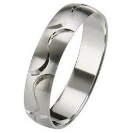 Trauring Firetti "Schmuck Geschenk Gold 375 Hochzeit Ehering Trauring "LIEBE" Gr. 22, wei&szlig; (wei&szlig;goldfarben), Fingerringe, Damen, 22, ohne Brillant, Wei&szlig;gold 375, 5mm, Trauring, Made in Germany, wahlweise mit oder ohne Brillant