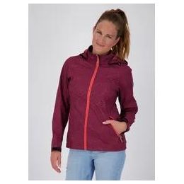 Softshelljacke LPO "SHELBY PEAK II", Herren, Gr. 40 (M), rot (weinrot), 96% Polyester; 4% Elasthan, tailliert, gerader Abschluss mit Klettverschl&uuml;ssen, Jacken Softshelljacke, leichte Softshelljacke mit All-Over-Print und abnehmbarer Kapuze