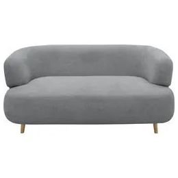 2-Sitzer Home Affaire "Tistam Runde Form", grau, B:160cm H:73cm T:86cm, 95% Polyester, 5% Nylon, Sofas, perfektes Einzelst&uuml;ck, organische Form, F&uuml;&szlig;e aus massivem Holze