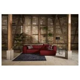 Ecksofa W.Schillig "around-the-block, modern und elegant, bequem, L-Form", rot (ruby rot z59), B:300cm H:66cm T:164cm, Longlife Xtra-Leder Z59: Glattleder mit modischer Pr&auml;gung. Hautst&auml;rke 0, 9 - 1, 1 mm, Sofas, Ecksofa, mit eleganter Biese, mit Federkern