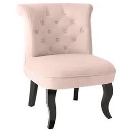Sessel, rosa, B:59cm H:76,5cm T:59cm, 50% MDF, 40% Polyester, 10% Gummibaum, Sessel, Sessel