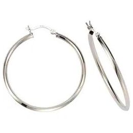 Paar Creolen Firetti "Schmuck Geschenk Silber 925 Basic gl&auml;nzend verschiedene Gr&ouml;&szlig;en Silber" Gr. 40, silber (silberfarben), Ohrringe, Damen, 40, Silber 925 (Sterlingsilber)