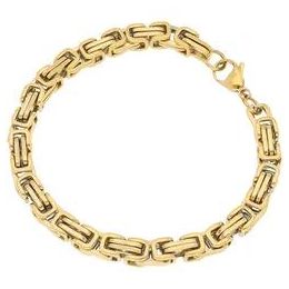 Edelstahlarmband Firetti "Schmuck Geschenk K&ouml;nigskettengliederung, 6,7 mm" Gr. 23, gold (gelbgoldfarben), Armb&auml;nder, Herren, 23, Edelstahl, Edelstahlarmband