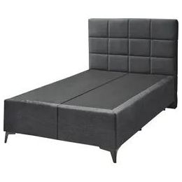 Boxspringbett ED EXCITING DESIGN "Navarra", schwarz, B:143cm L:210cm, 100% Polyester, Komplettbetten, Boxspringbett, wahlweise mit Matratze