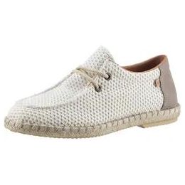Bootsschuh VERBENAS "TRUMAN BUZZBEE", Herren, Gr. 41, beige (creme, beige), Textil, Veloursleder, Schuhe Bootsschuh, Espadrilles, Sommerschuh, Schn&uuml;rschuh mit Juterahmen