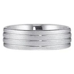 Trauring Firetti "Schmuck Geschenk Hochzeit Ehering Trauring "LIEBE" Gr. 19, silber (silberfarben), Fingerringe, Damen, 19, ohne Zirkonia, Silber 925 (Sterlingsilber), 7mm, Trauring, Made in Germany - wahlweise mit oder ohne Zirkonia (synth.)