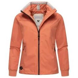 Outdoorjacke Ragwear "Apola", Damen, Gr. M (38), rot, Au&szlig;enmaterial: 100% Polyester. Innenfutter: 100% Polyester, gerade h&uuml;ftbedeckend, hoch geschlossener Ausschnitt, &Auml;rmel ohne &Auml;rmelschlitz Rippstrickb&uuml;ndchen, Jacken Outdoorjacke, Wasserdichte Damen &Uuml;bergangsjacke mit hohem Kragen