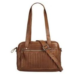SPIKES & SPARROW Henkeltasche SPIKES & SPARROW, Damen, Gr. B/H/T: 28cm x 17cm x 10cm onesize, braun (cognac), Leder, leicht gl&auml;nzend, unifarben, Taschen, echt Leder