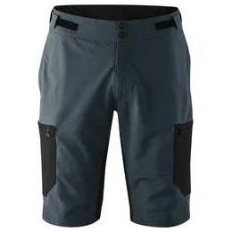 Radhose Gonso "Adventure Shorts Cargo M", Herren, Gr. S, Normalgr&ouml;&szlig;en, grau (anthrazit), 78% Polyamid, 11% Polyester, 11% Elasthan, Hosen, Herren Bike-Shorts, Fahrradhose mit Sitzpolster, Bund flexibel