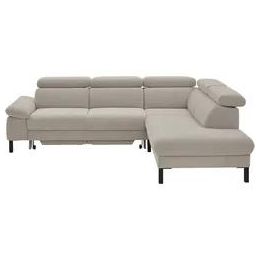 Ecksofa Home Affaire "Arnayon mit Querschl&auml;fer-Bettfunktion, Schlafsofa, gro&szlig;er Bettkasten", beige (sand), B:272cm H:79cm T:217cm, 95% Polyester, 5% Nylon, Sofas, Ecksofa, manuelle Kopfteilverstellung, Tonnentaschen-Federkern, Feincord L-Form