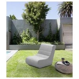 Sofaelement DOMO collection "Soleil, pflegeleichter und wetterfester Bezug", grau (taupe), B:73cm H:80cm T:102cm, 100% solution dyed Acryl, Polsterelemente, Outdoor, besonderes Design und Formgebung, individuell erweiterbar