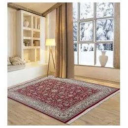 Orientteppich OTTO HOME "BI Oriental", rot, B:40cm H:12mm L:60cm, Schurwolle, Teppiche, reine Wolle, handgekn&uuml;pft, orientalisches Design, mit Fransen