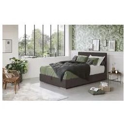 Boxbett COTTA "Tom mit Bettkasten, Topper und Zierkissen", schwarz (charcoal), B:125cm L:209cm, Komplettbetten, Bett Betten mit Bettkasten, Bestseller, Unser Dauertiefpreis, Topseller