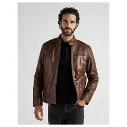 Lederjacke JCC "31023636", Herren, Gr. 56, braun (cognac), Obermaterial: 100% Lammleder; Innenfutter: 100% Baumwolle; &Auml;rmelfutter: 100% Polyester, Jacken