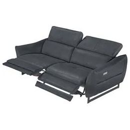 2,5-Sitzer Egoitaliano "Dafne, elegantes Designsofa mit hohem Sitzkomfort", grau (charcoal), B:208cm H:97cm T:108cm, Sofas, mit und ohne elektrischer Relaxfunktion, Kopfteile manuell verstellbar