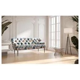 3-Sitzer Home Affaire "Amber", bunt (rose, olive), B:193cm H:97cm T:87cm, 100% Polyester, Sofas, mit Knopfheftung,in verschieden Stoffarten