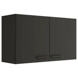 H&auml;ngeschrank Optifit "Palma", grau (anthrazit, anthrazit), B:100cm H:57,6cm T:34,6cm, Holzwerkstoff, Schr&auml;nke, H&auml;ngeschrank, Breite 100 cm, 2 T&uuml;ren, 1 Einlegeboden